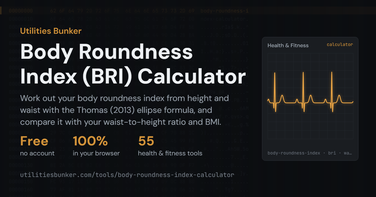 Body Roundness Index (BRI) Calculator — Utilities Bunker