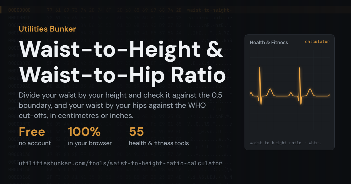 Waist-to-Height & Waist-to-Hip Ratio — Utilities Bunker